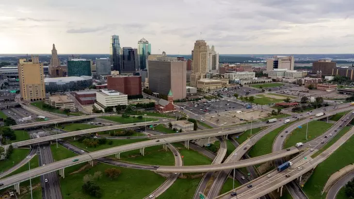 jalan raya lalulintas Kansas Kota Missouri