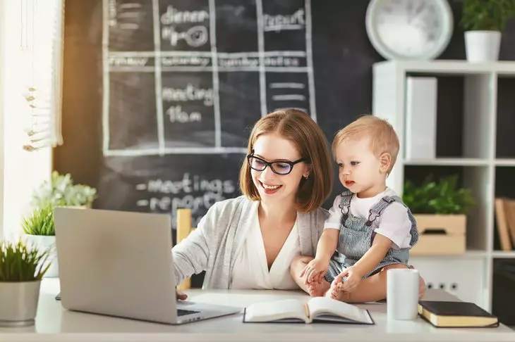 Mutter und Kind, Homeoffice