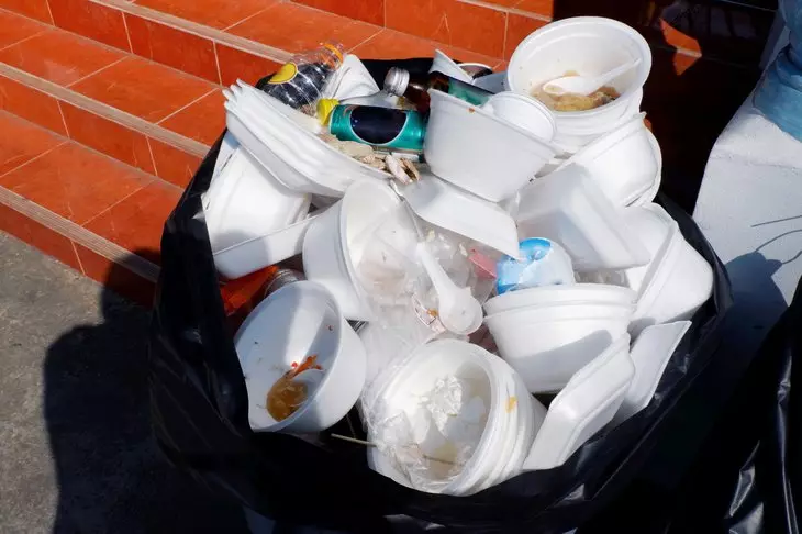 litšila tsa styrofoam mokotla polasetiki e ntšo litšila, Bin, Lithōle, Recycle