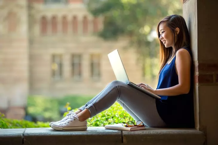 Student op de campus