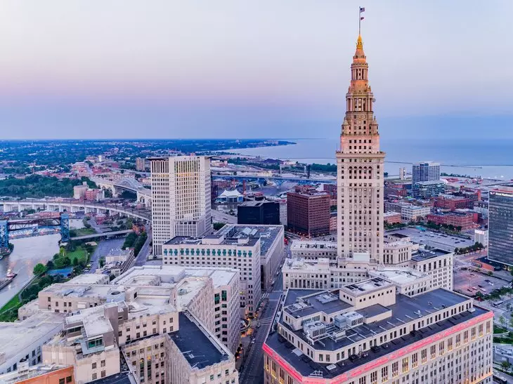 Vista aérea de Cleveland, Ohio