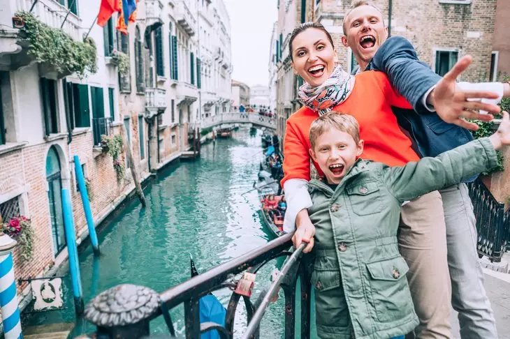 Familie in Venedig