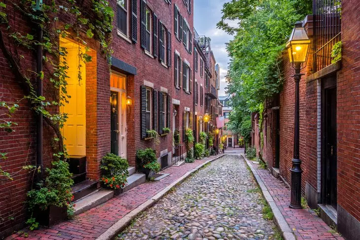 Escena callejera de Boston, Massachusetts.