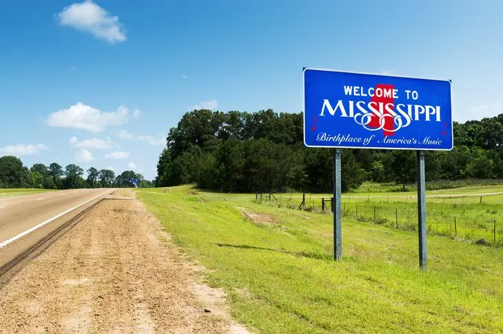 Ishara ya barabara ya Mississippi