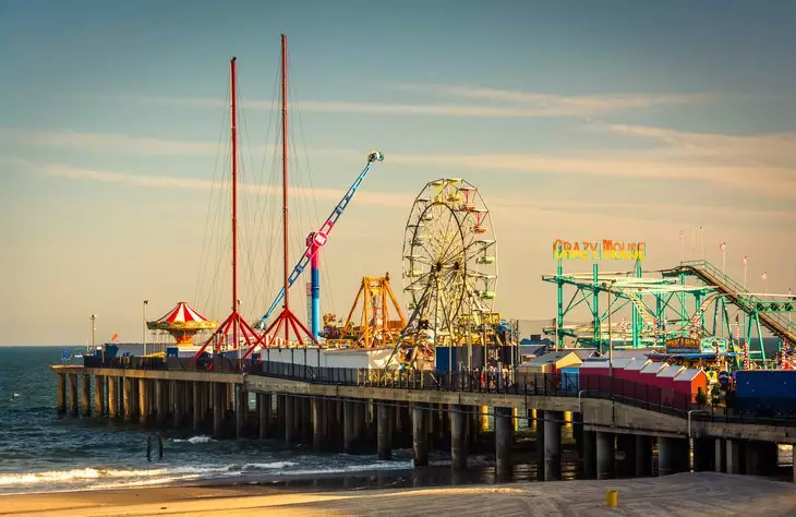 Stálbryggja í Atlantic City, New Jersey