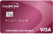 Credit One Bank Unsecured Visa nrog Cash Back Rewards credit card