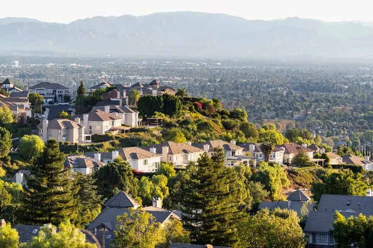 Quartier de Los Angeles dans la vallée de San Fernando